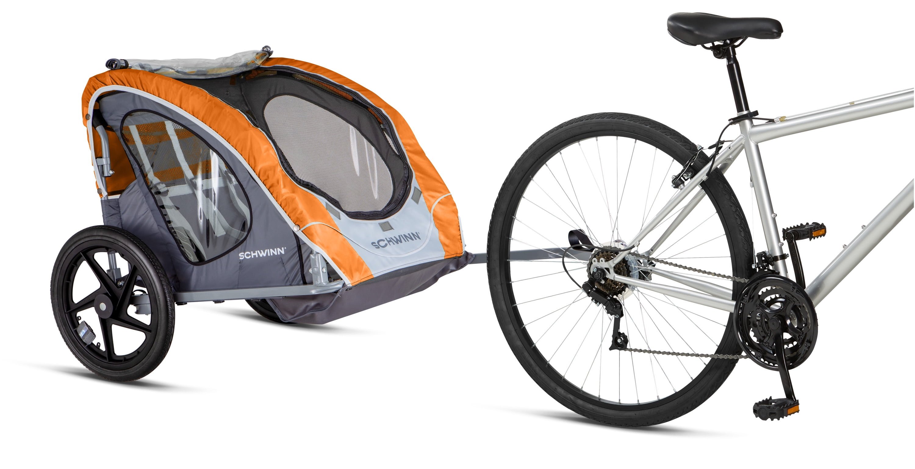 Schwinn Shuttle foldable bike trailer, 2 passengers, orange – Walmart ...
