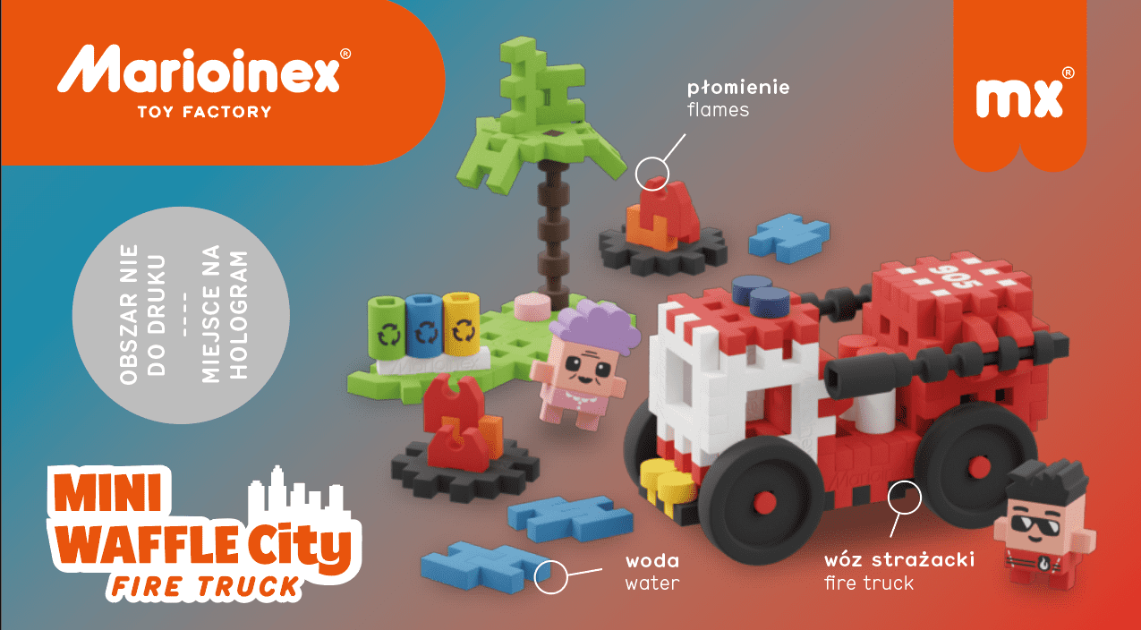 Fire Truck I Mini Waffle City by Marioinex I Soft Flexible Building ...