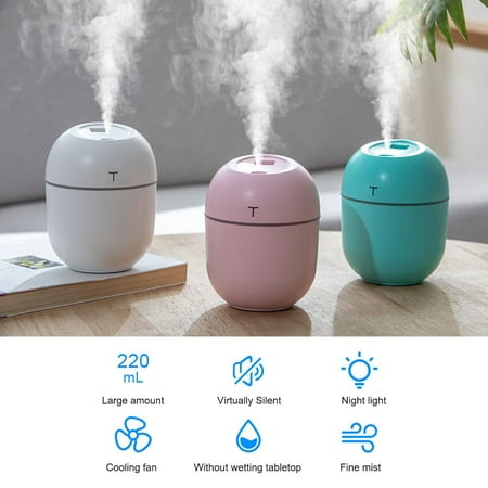 Humidifier Cool Mist Household Portable Mini USB 2 Mist Levels Night ...
