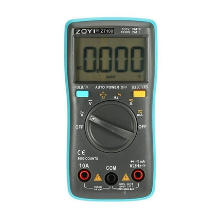 ZOTEK ZT100 Mini Auto Range Digital Multimeter 4000 counts AC/DC ...