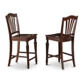 Counter Height Pub Set - 3 Piece Asian Style Table & Chairs - Small ...