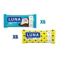 LUNA Bar - Variety SAF21 Pack - Chocolate Dipped Coconut and LemonZest ...
