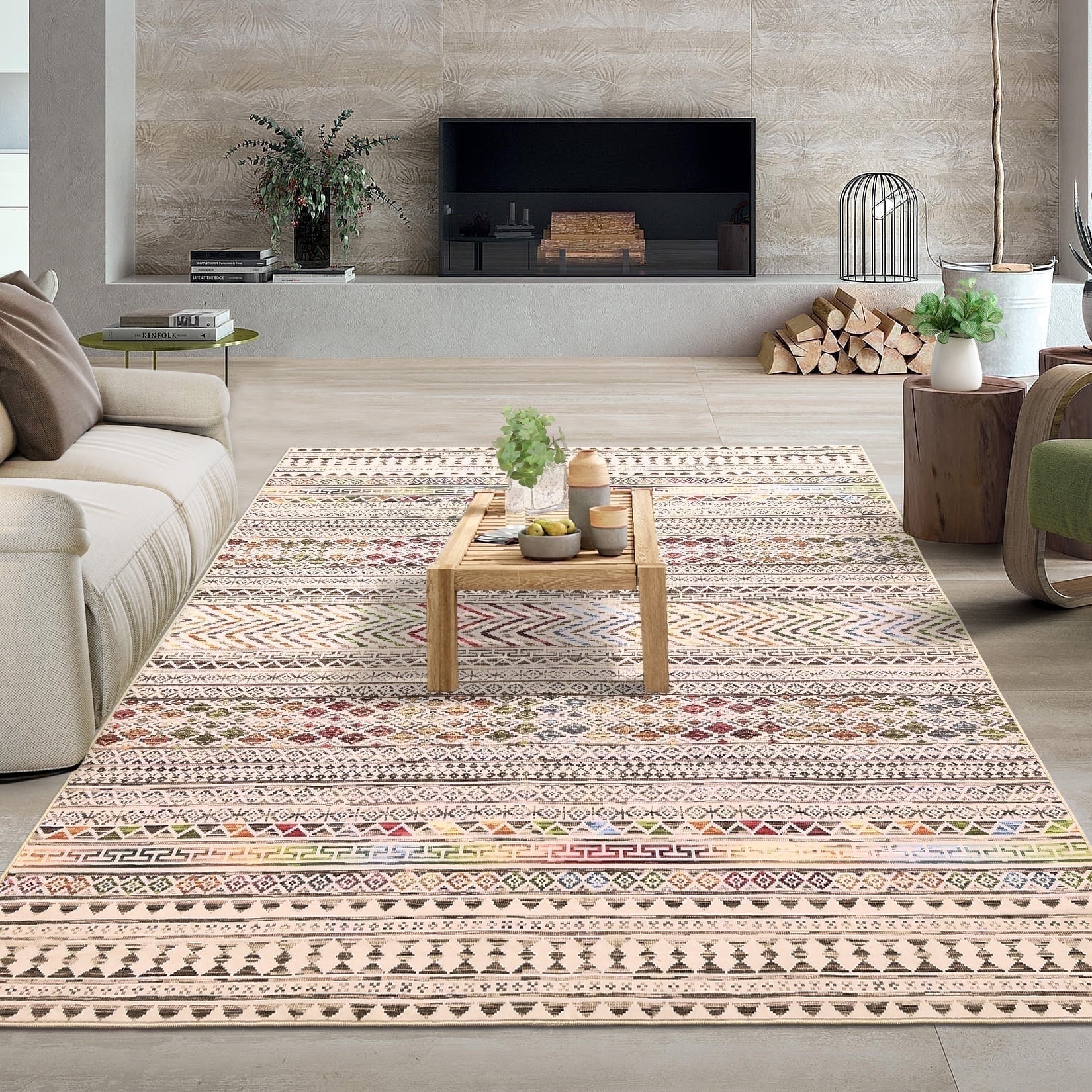 Click here for Yusazens 9x12 Large Geometric Bohemian Area Rug Ma... prices