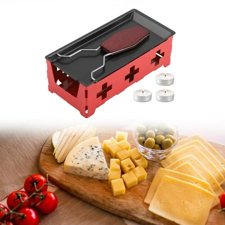 Candlelight Cheese Raclette with Foldable Handle for Kitchen Red ...