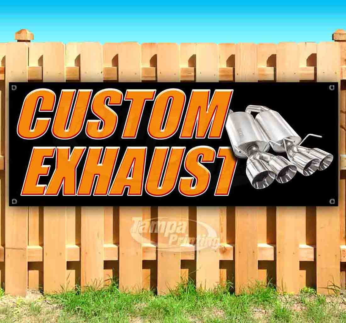 Custom Exhaust 13 oz Vinyl Banner With Metal Grommets - Walmart.com