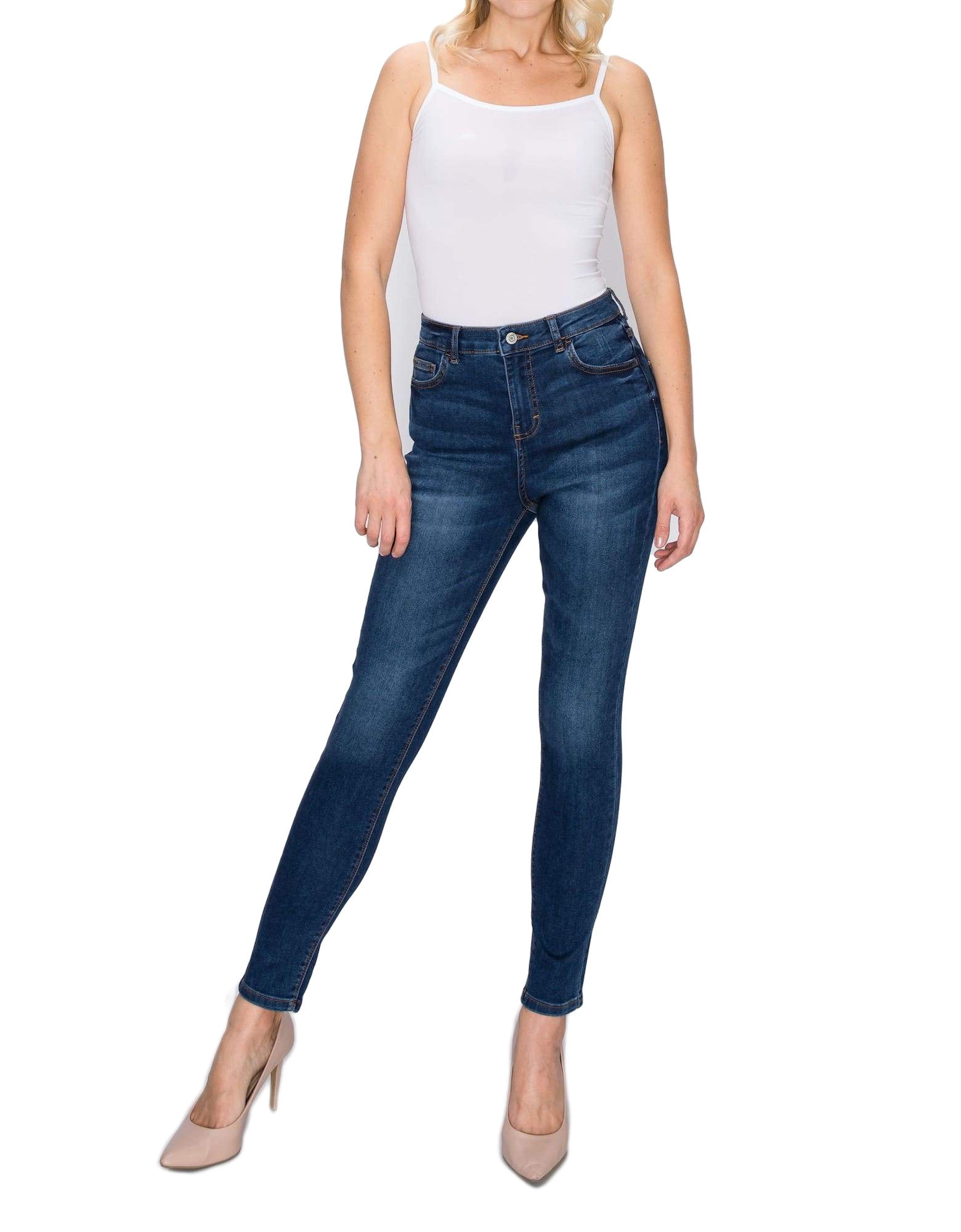 RING OF FIRE Brand Blue Jam Women's High Rise Skinny Jeans - Walmart.com