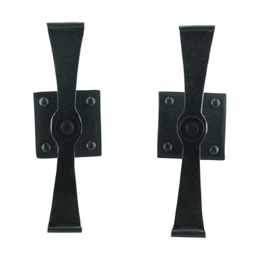 Renovators Supply Shutter Dogs Pair 6.25 in Black Decorative S Shaped ...