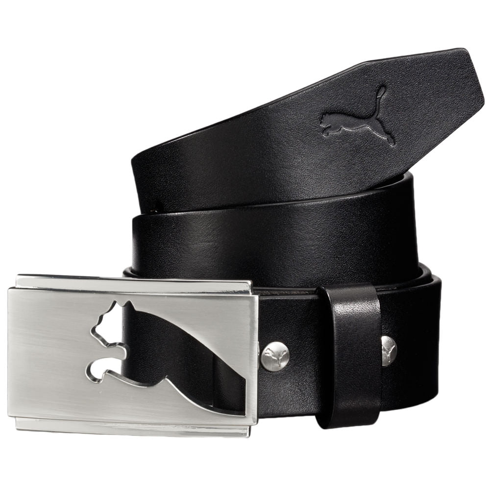 Puma Highlight Fitted Leather Belt - Walmart.com