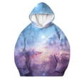 AHTJRT Kids Unisex Hooded Sweatshirt Fashion Gradient Color Relaxed Fit ...
