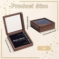 Wood Commemorative Coin Boxes Coin Display Boxes Square Coconut Brown ...