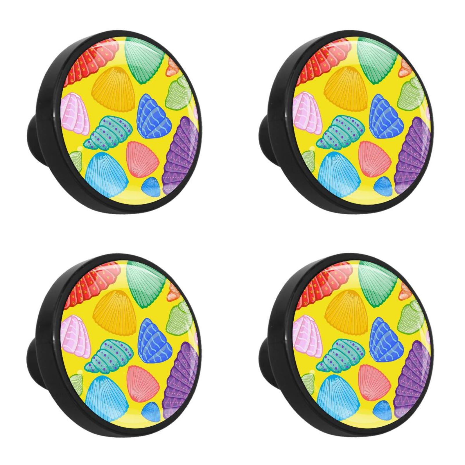 4 Pcs Sea Shells Knobs for Kitchen Cabinet Cupboard Dresser Bookcase ...