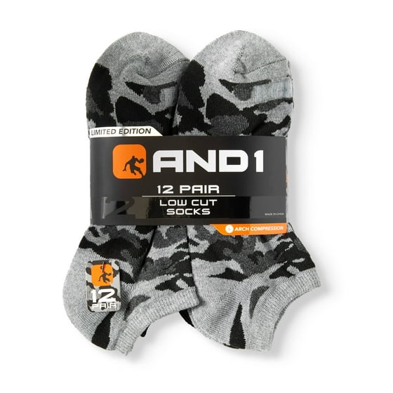 AND1 - Men's Limited Edition Low Cut Socks 12-Pack - Walmart.com