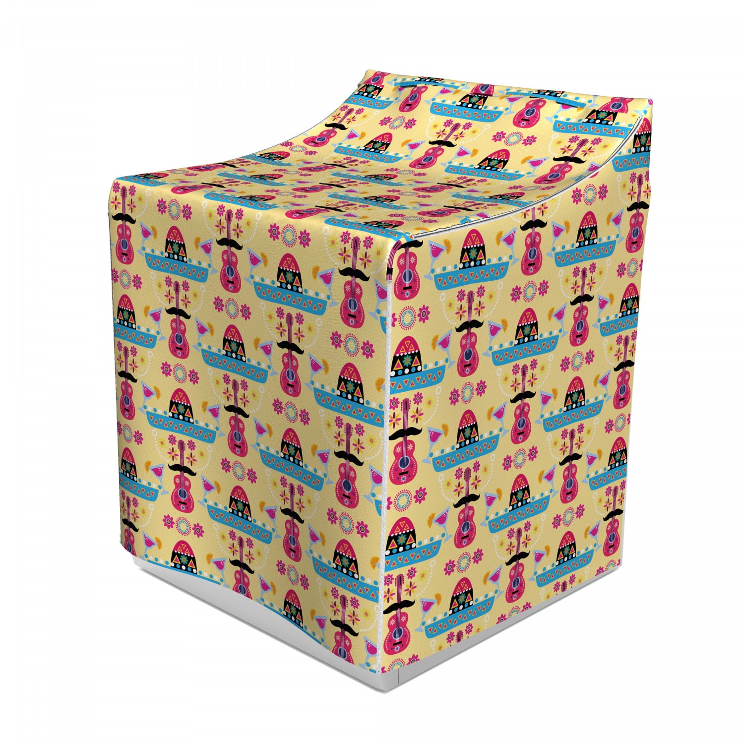 Cinco de Mayo Washer Cover, Colorful Funny Face Created with Mexican ...