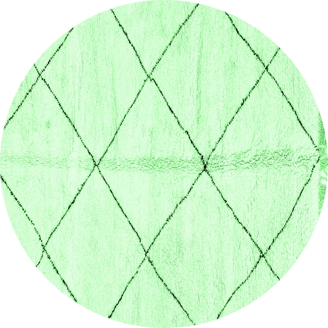 Ahgly Company Indoor Round Solid Emerald Green Modern Area Rugs, 7 ...