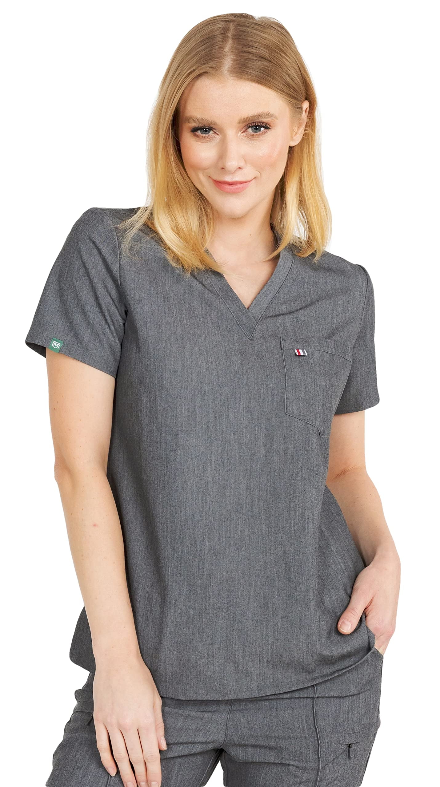 Mediclo Women's Medical Scrub Top - Sal Essential Eco Friendly ...