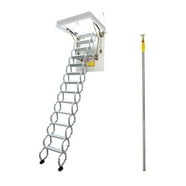 Rainbow Attic Stair Prestige Telescopic Ladder with Handrails, Blue ...