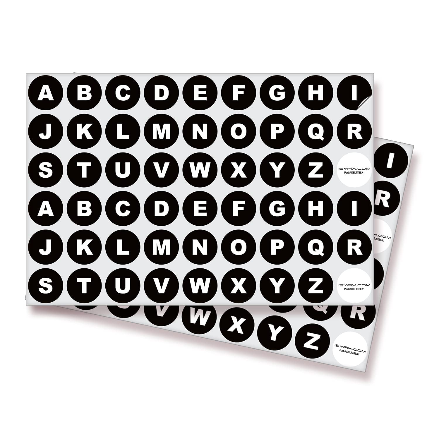 iSYFIX Black Vinyl Letters Stickers - 4 Sets, 1 inch Self-Adhesive, A ...