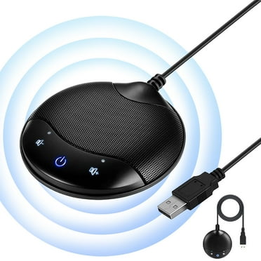 USB Conference Microphone, Portable USB Computer Mic, 360 ...