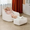 Bean Bag Chair with Ottoman,Big Bean Bag Chairs for Adults with Filling ...
