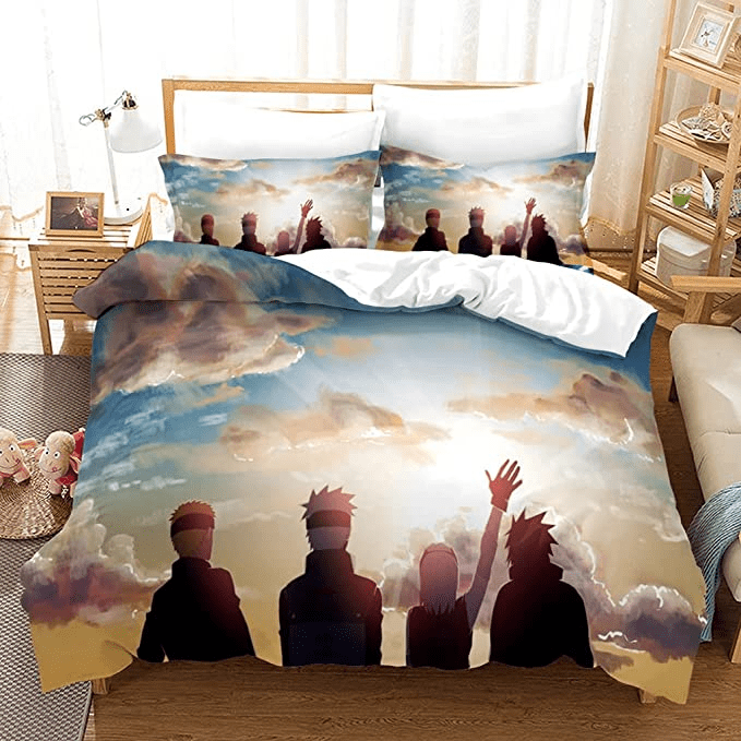 Anime Naruto Akatsuki 3PCS Comfy Comforter Set for Women Men Cartoon ...