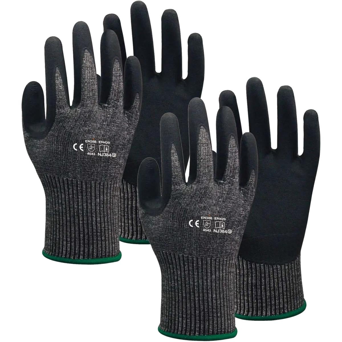 Guantes de Seguridad VentDepot GlovesBlack Uso Rudo nitrilo HPPE Nivel ...