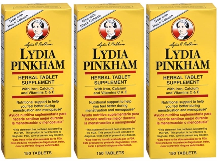 Lydia Pinkham Herbal Supplement Tablets - 150 Ea, 3 Pack - Walmart.com