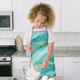 Blue and Gold Marble Pattern Teens Aprons, Adjustable Neck Strap ...
