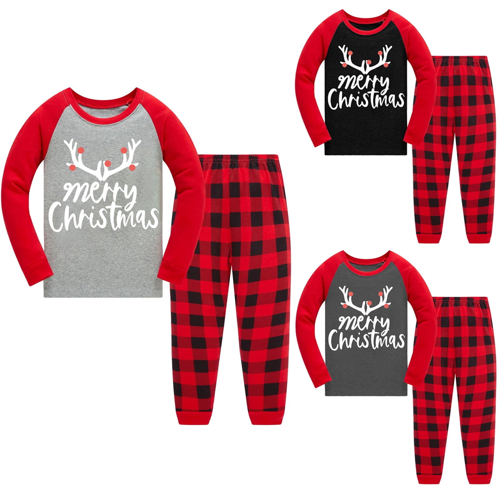 Click here for Zhanying Family Matching Christmas Pajamas Plaid 2... prices