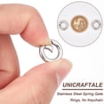 4Pcs Smooth 304 Stainless Steel Spring Gate Rings O Rings Snap Clasps ...