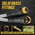 Bionic Steel Pro Garden Hose 50 ft Kink-Free Stainless Steel Heavy Duty ...