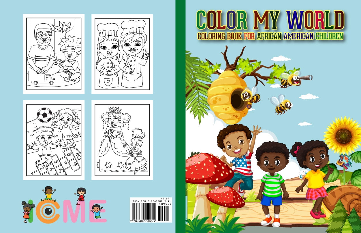 Color My World: Coloring Book for African American Children W/ Multi ...