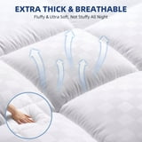 WISHEAD 400TC Plush Mattress Topper Full for Pressure Relief, Extra ...