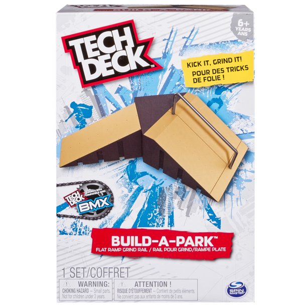 Tech Deck - Build-A-Park - Flat Ramp Grind Rail - Walmart.com