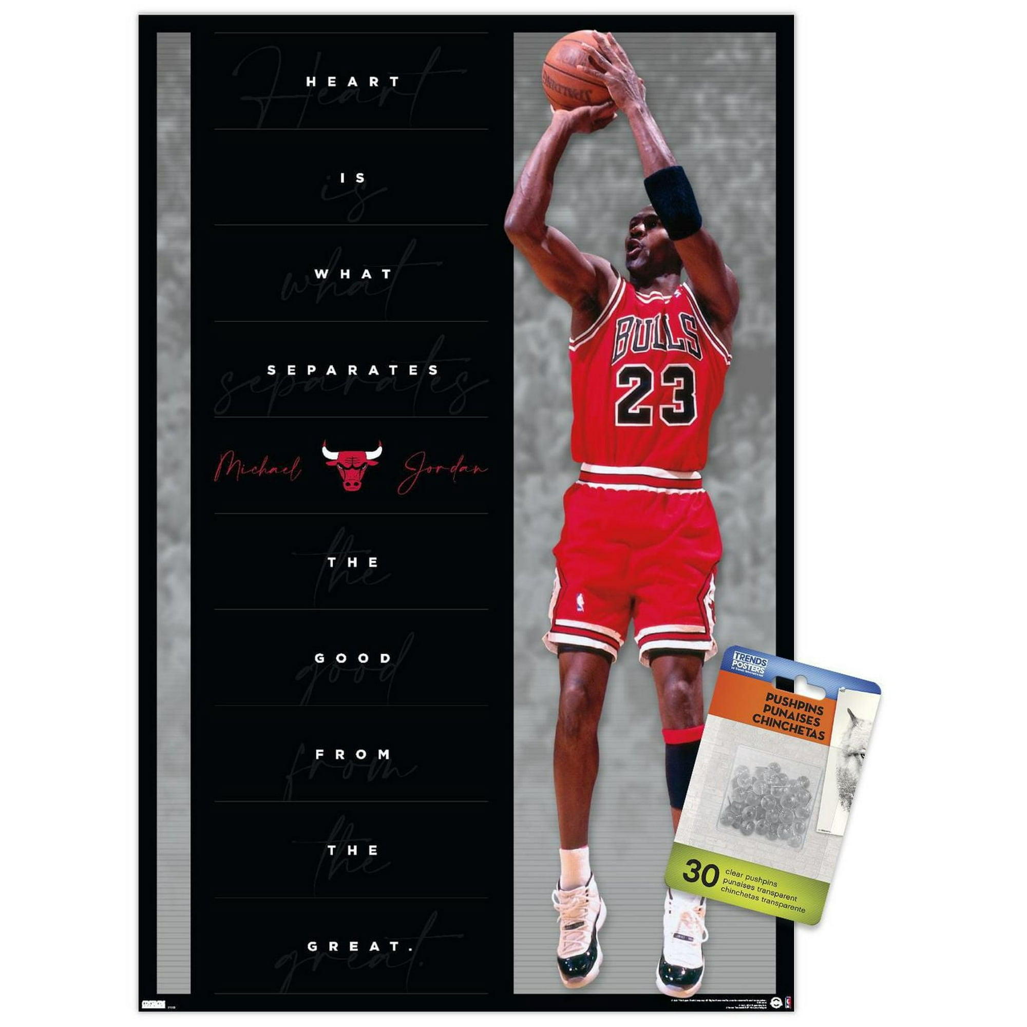 Click here for Trends International Michael Jordan - Heart Wall P... prices