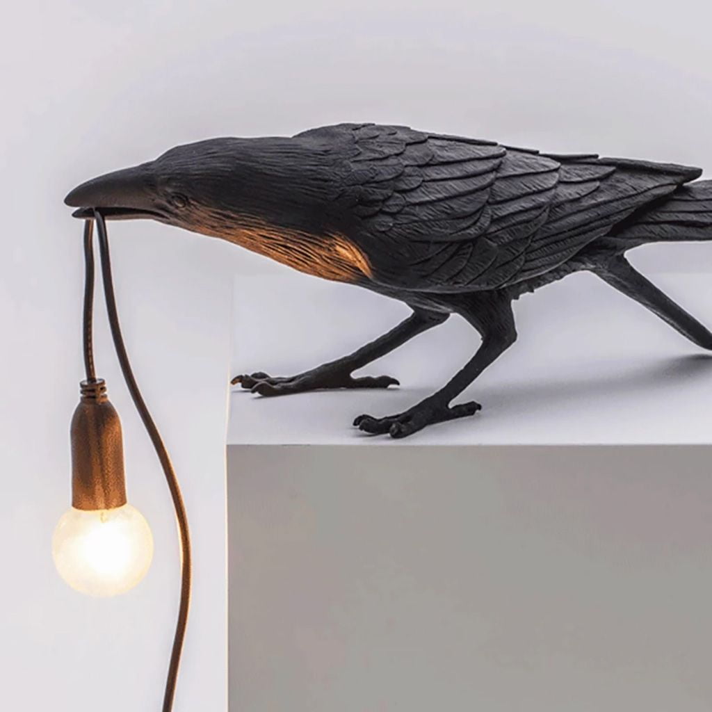 Modern 1 pcs Raven Shape Resin Nordic Lucky Bird Lamp Fixture Wall Lamp ...