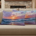 Beach Sunset Lumbar Pillow Covers 12 x 20 Inch Pillow Covers Set of 2 ...