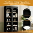 LHYY Free Standing 5 Tier Bookshelves,Bookcases Set of 2,Farmhouse Two ...