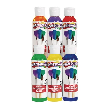 Colorations - LWPACK Liquid Watercolor Paint, 4 fl oz, Set of 6, Non ...