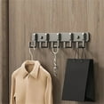 WEISIPU Aluminum 3 To 7 Hooks Key Coat Clothes Rack Rail Door Holder ...