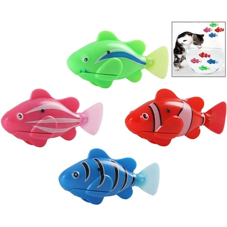 SICED Robot Fish 4 Pieces Movable Artificial Swimming Robot Fish Cat ...