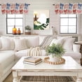 4th of July Valances for Windows USA Ribbon Bow America Map Daisy ...