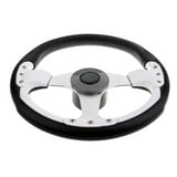 340mm Aluminum Alloy 3 Spoke 3/4 inch Boat Steering Wheel Marine Yacht ...