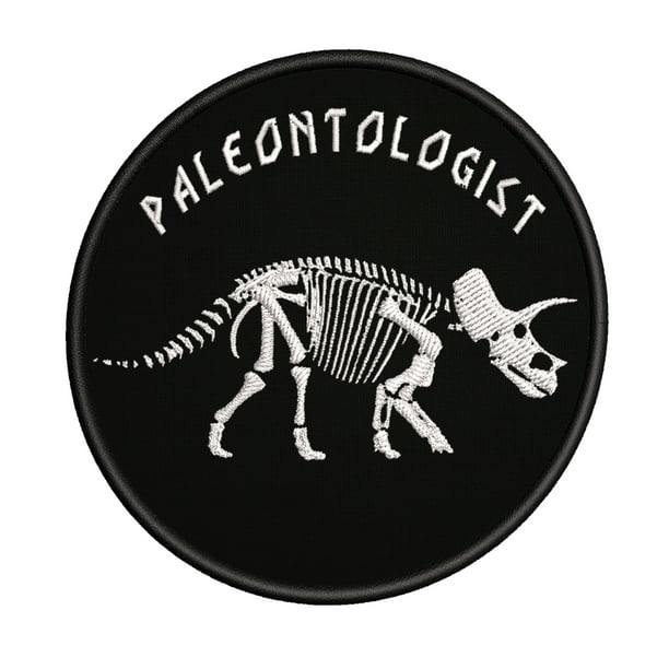 Paleontologist Triceratops Embroidered DIY Iron on or Sew-on Decorative ...