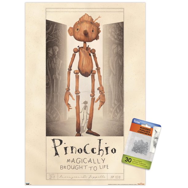 Netflix Guillermo Del Toro's Pinocchio - Pinocchio Wall Poster with ...
