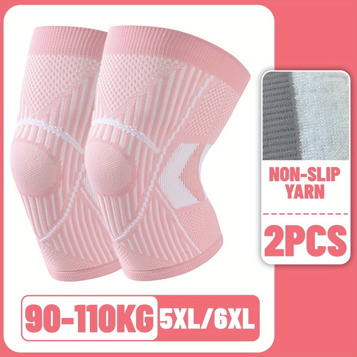 Click here for Nobrand Plus Size Knee Support Sleeves (2pcs) - Hi... prices