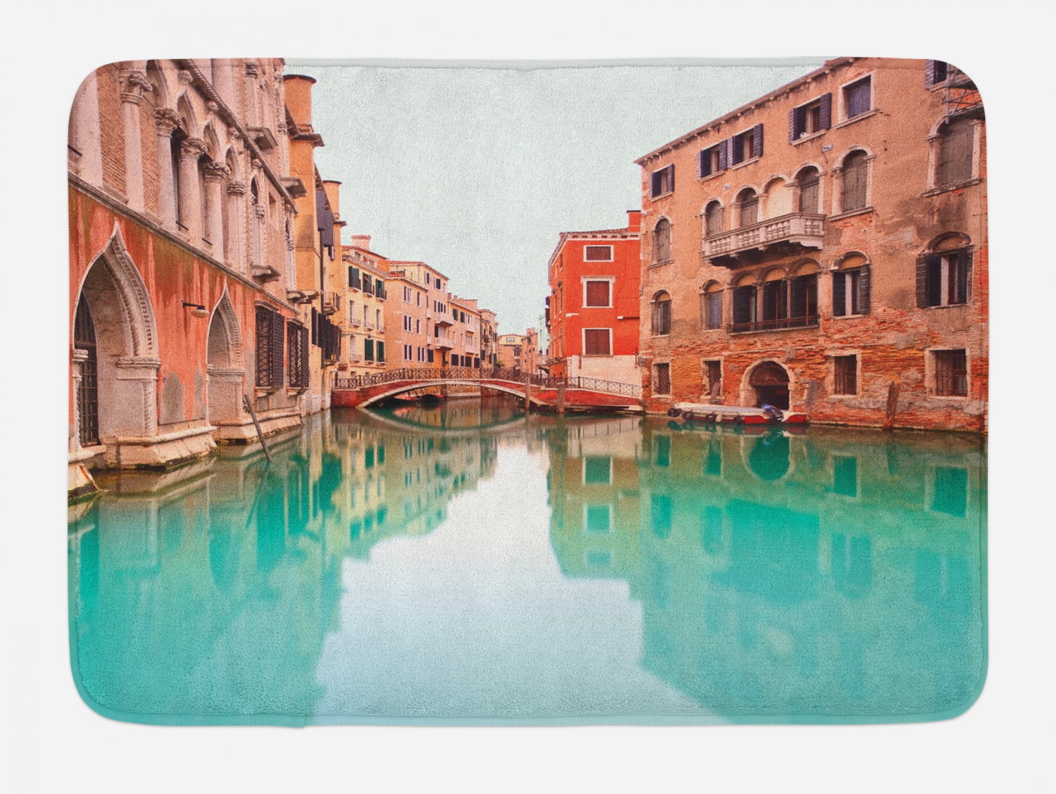 Venice Bath Mat, Water Canal and Bridge Typical Venetian Architecture ...