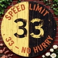 HELLOYOUNG Retro "Speed Limit" Tin Sign 8x8 Inch Round Metal Poster ...