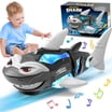 One Day Fun Shark Toy Set with LED & Music: Includes 2 Toy Trucks, 2 ...