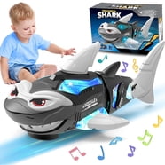 One Day Fun Shark Toy Set with LED & Music: Includes 2 Toy Trucks, 2 ...