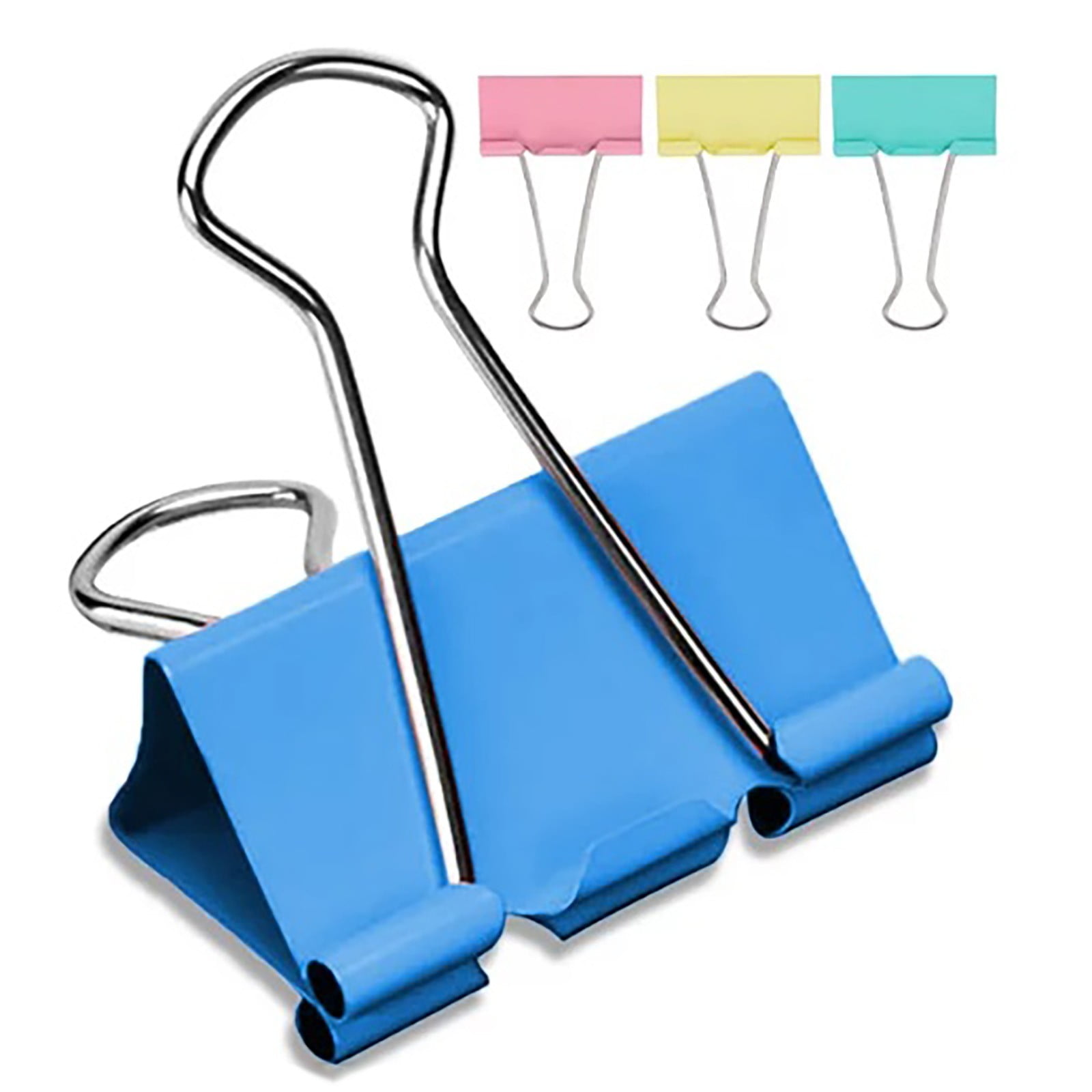 Hexang 24 Pack Extra Large Clips Big Metal Paper Clamps Black Assorted ...